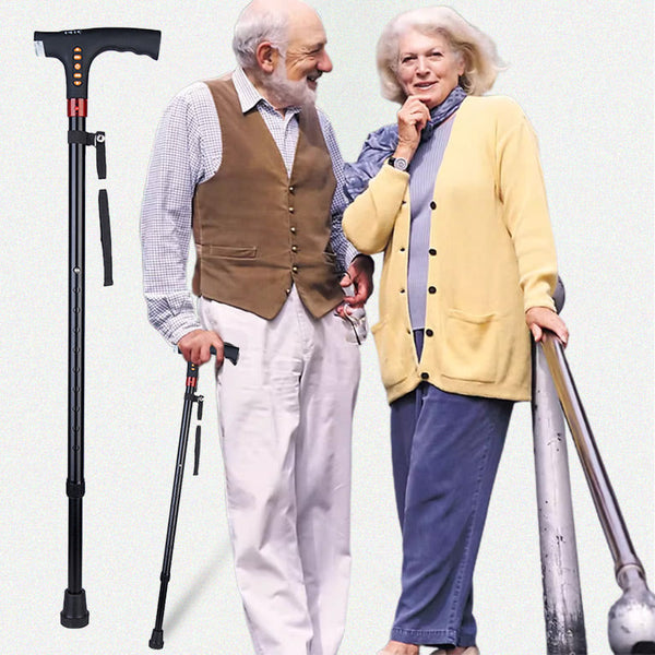 Intelligent Elderly Walking Stick with LED Light – moisere